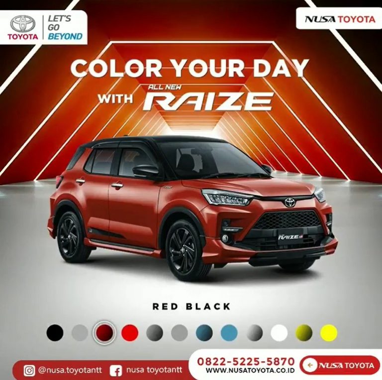 Toyota Raize Punya 12 Opsi Warna, Mana Favorit Anda? – Nusa Toyota News