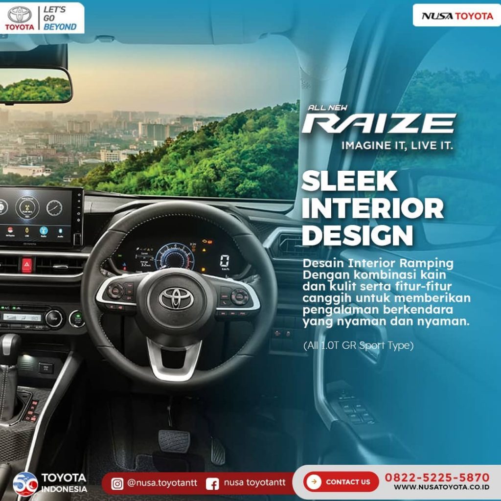 Desain Interior Toyota Raize Tampil Ramping dan Elegean – Nusa Toyota News