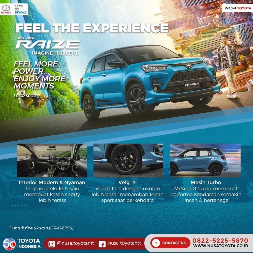 Rasakan Kenyamanan SUV Modern Pada Toyota Raize – Nusa Toyota News
