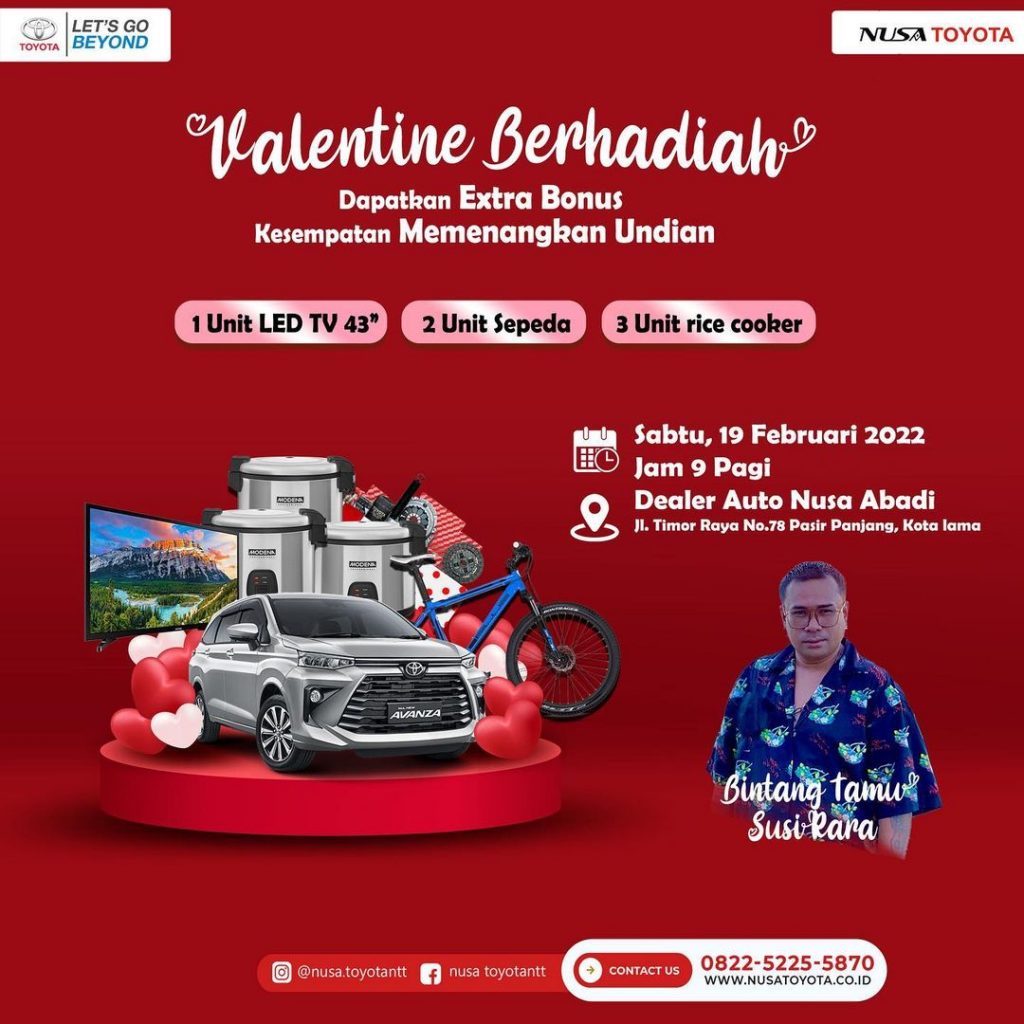 Nusa Toyota Gelar Pengundian Door Prize Bertajuk ‘Valentine Berhadiah ...