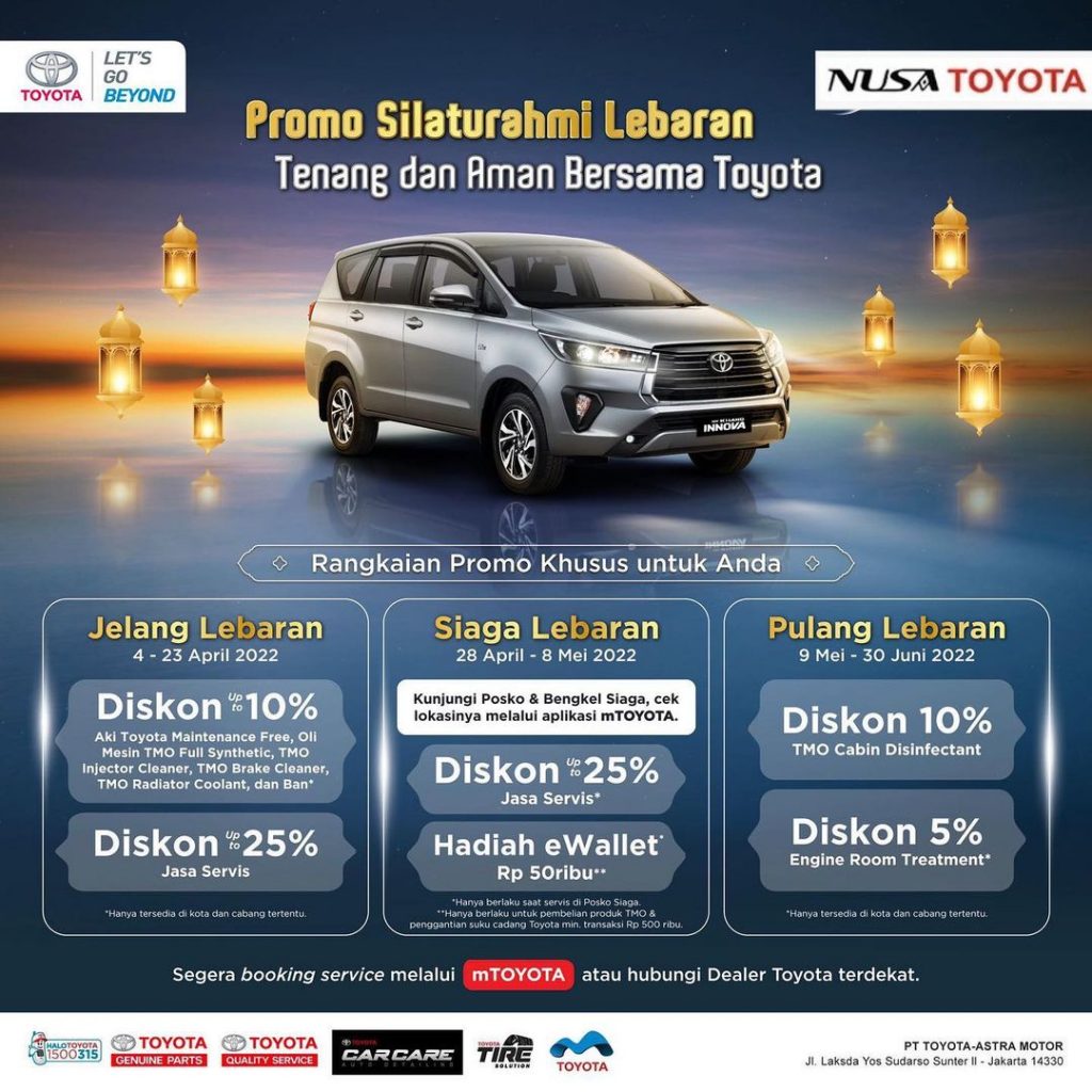 Toyota Hadirkan Promo Silaturahmi Lebaran Jelang Arus Mudik 2022 – Nusa ...