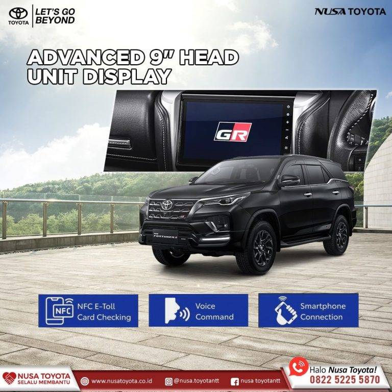 Head Unit Canggih nan Serbaguna Terpasang di Toyota Fortuner 2023 – Nusa Toyota News