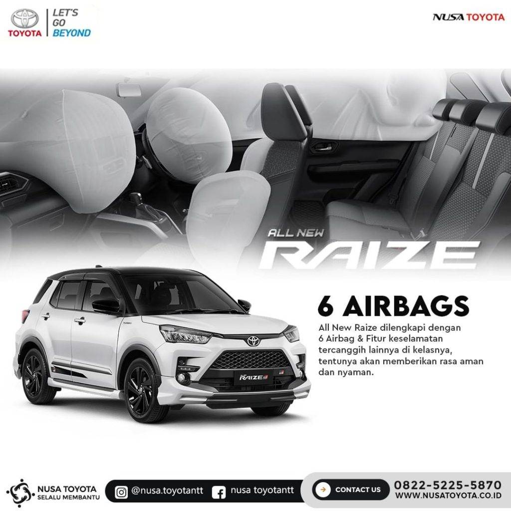 Punya Airbag 6 Titik, Toyota Raize Tawarkan Keselamatan Berkendara Tingkat Tinggi – Nusa Toyota News