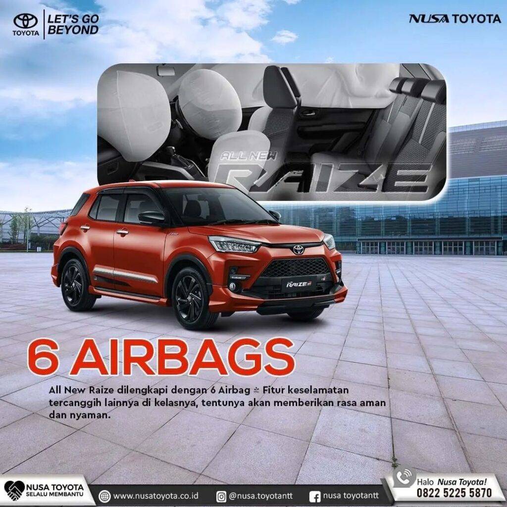 Dijamin Aman! Toyota Raize Hadir dengan Airbag 6 Titik – Nusa Toyota News